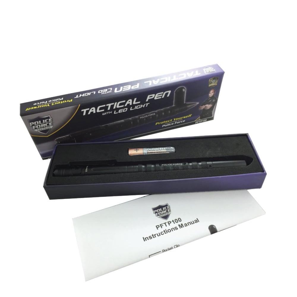 Police Force Tactical Pen with light and DNA collector | Top Protection ...